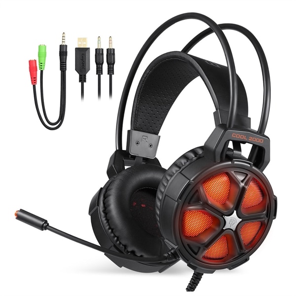 Cool 2000 Gaming Headset med LED-belysning - Köp på 24.se
