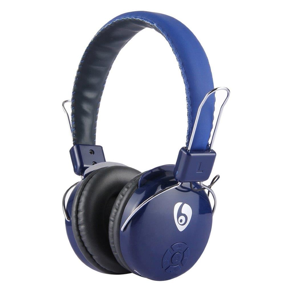 Trådlöst headset V8 Over-Ear med mikrofon / blå - 24.se
